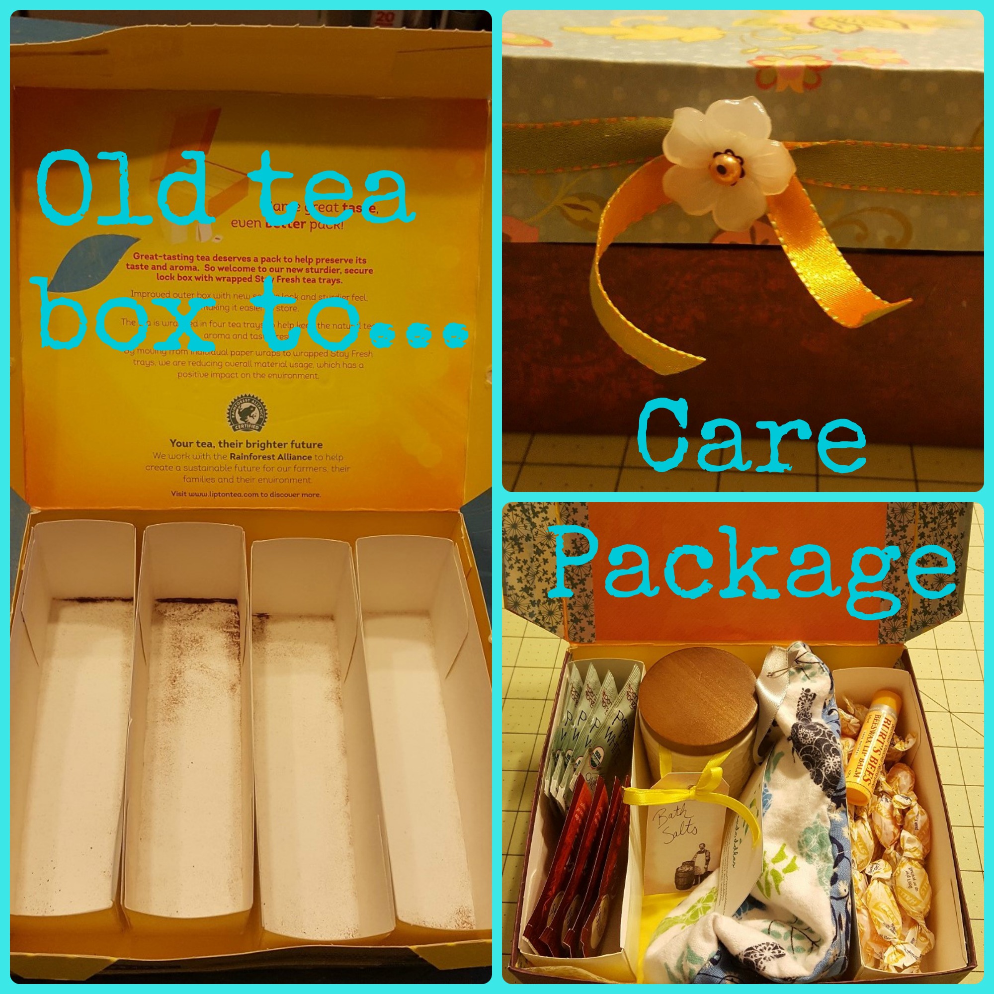 How to Turn a Tea Box into a Care Package - Teadoddles