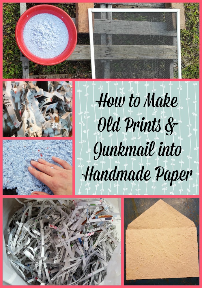 How to Make Old Prints & Junk Mail into Handmade Paper - Teadoddles
