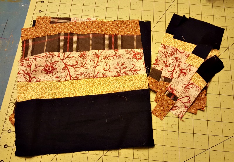 Making Scrap Strips into Quilt Blocks - Teadoddles