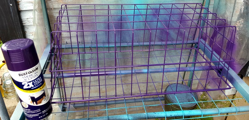 Wire Basket Makeover ~ Painting & Adding Handles - Teadoddles