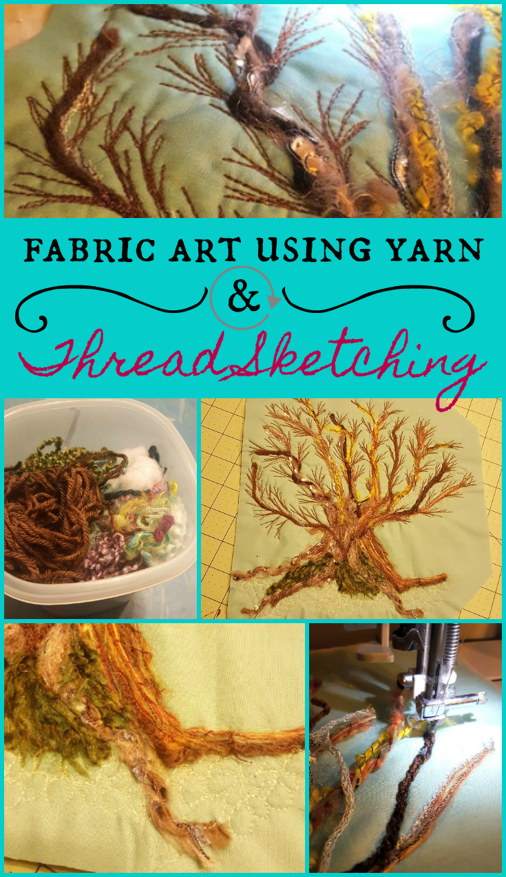 Fabric Art Using Yarn & Thread Sketching - Teadoddles