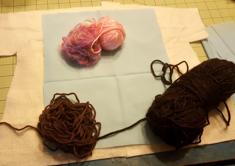 Fabric Art Using Yarn ~ Spring Tree - Teadoddles