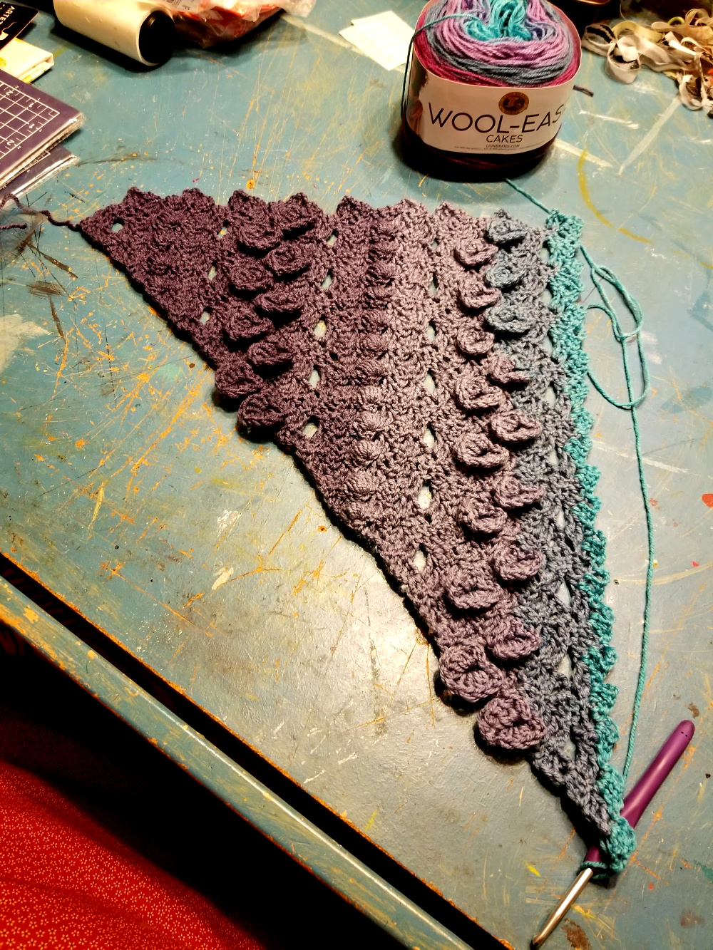 Bumps & Scales Shawl Crochet Pattern - Teadoddles