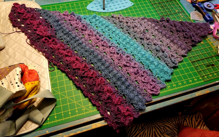 Bumps & Scales Shawl Crochet Pattern - Teadoddles